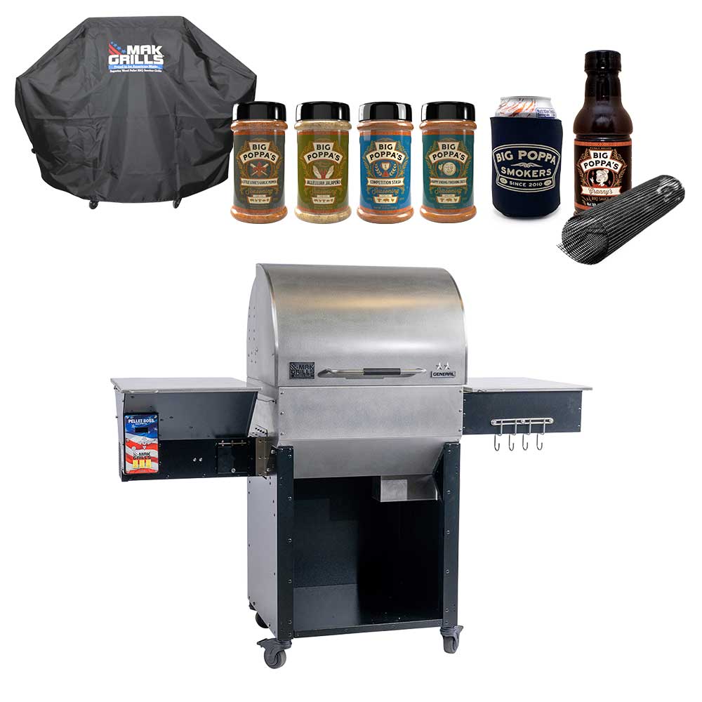 MAK 2 Star Star Pellet Grill & Smoker Special | Stainless US Made